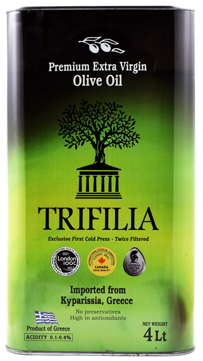 Premium Extra Virgin Trifilia Olive Oil 4L – Regal Seafoods